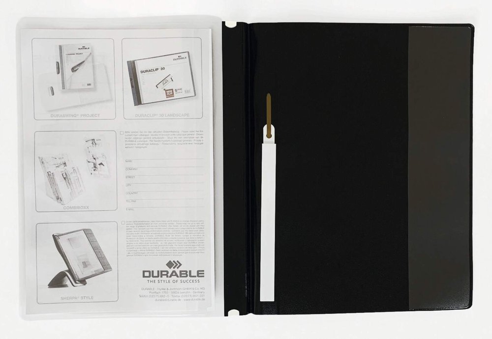 Offertmapp Duraplus A4 svensk hålning svart - Wulff Supplies