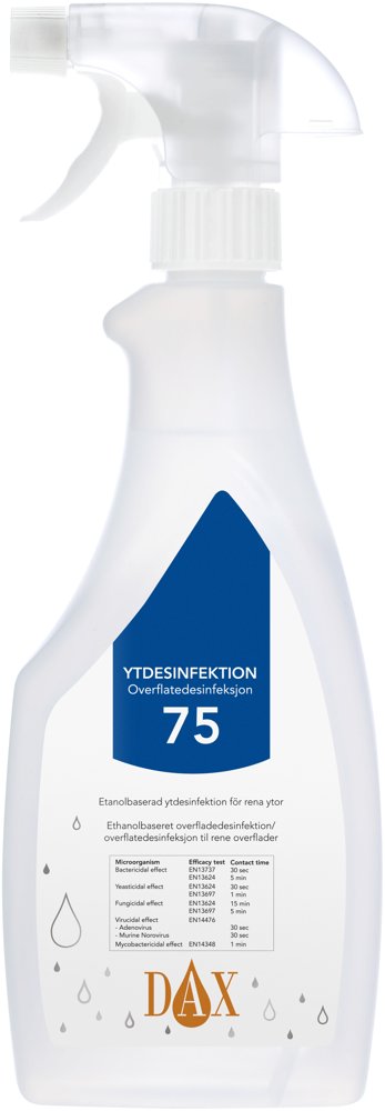 Ytdesinfektion 75 Dax 500ml - Wulff Supplies